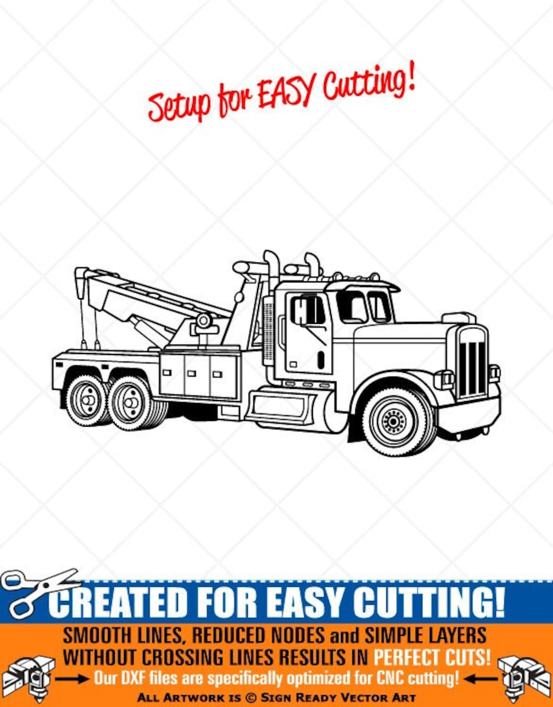 Wrecker Tow Truck SVG Clipart-vector Clip Art Graphics-digital Download ...