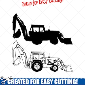 Backhoe-loader Clipart-vector Clip Art Graphics-digital Download Image ...