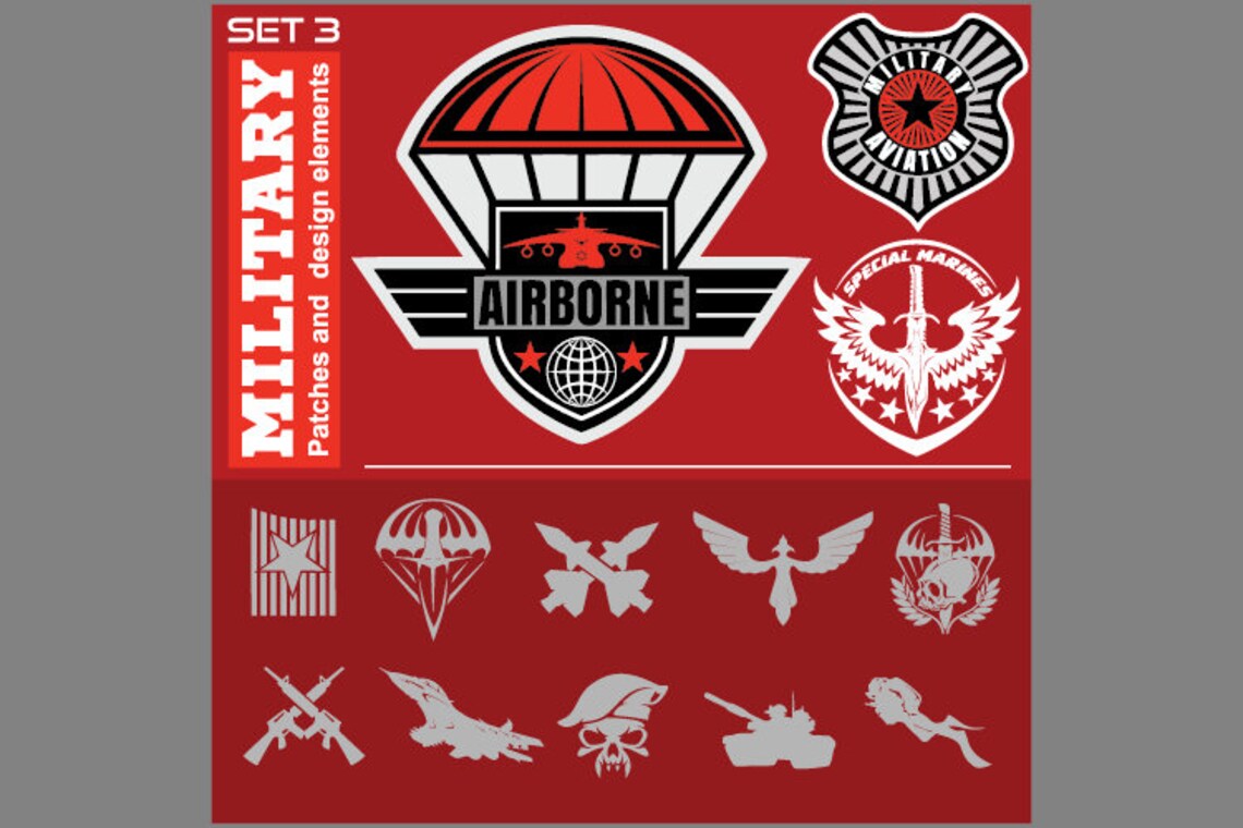 ARMY-AIRFORCE Airborne Military Clipart-vector Clip Art Graphics ...