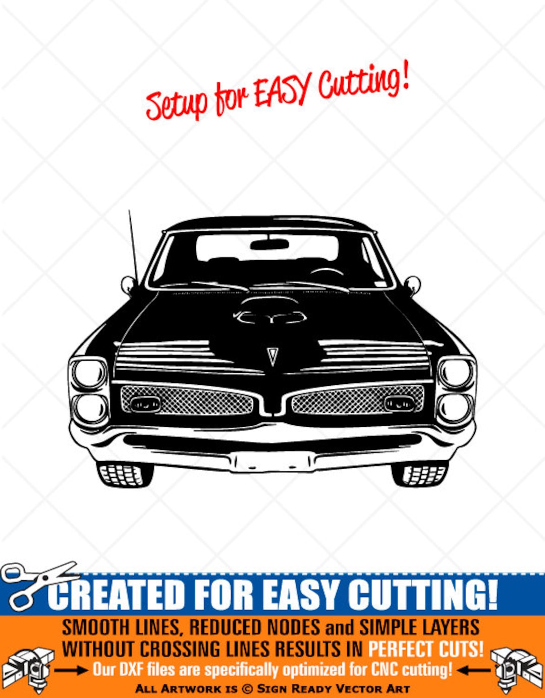 PONTIAC GTO 1967 Clipart -vector Clip Art Graphics-digital Download-cut ...