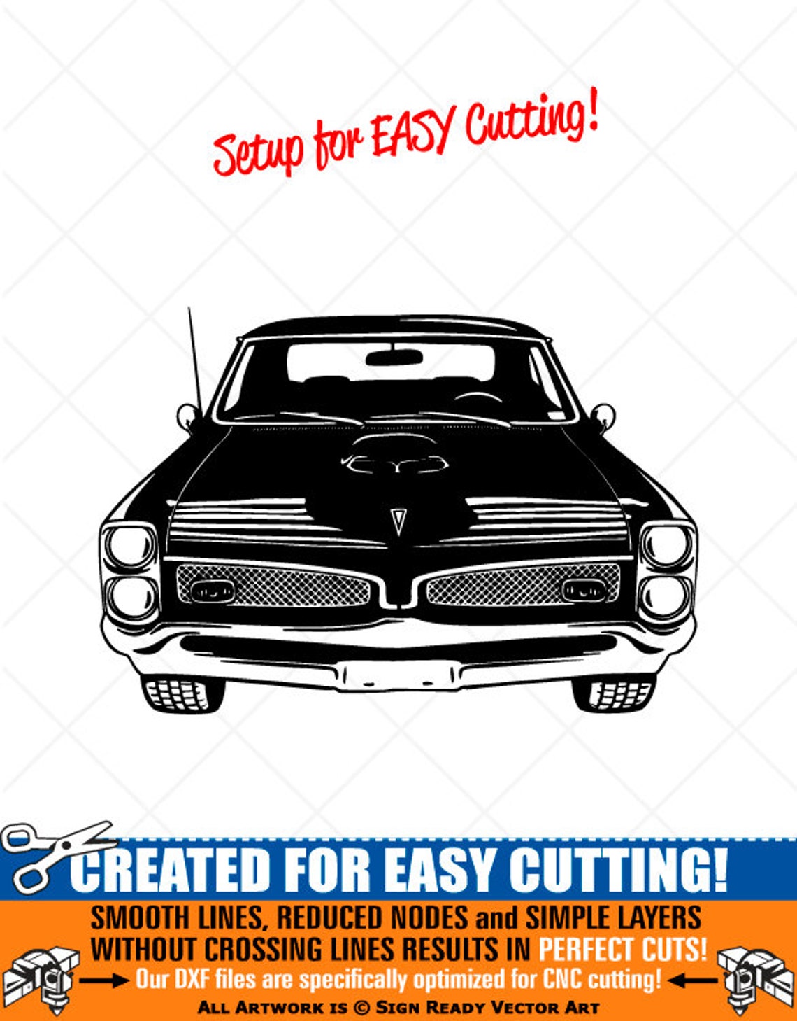 PONTIAC GTO 1967 Clipart vector Clip Art Graphics-digital - Etsy