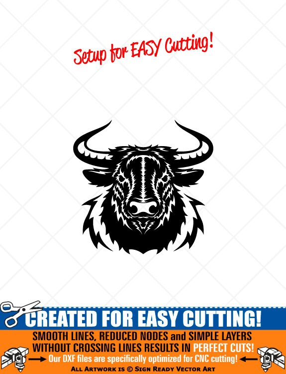 BULL COW Animal Head Clipart-vector Clip Art Graphics-digital | Etsy