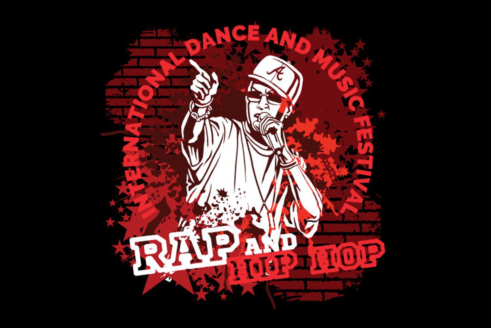 RAP HIP HOP Music Graffiti Clipart vector Clip Art Graphics-digital ...