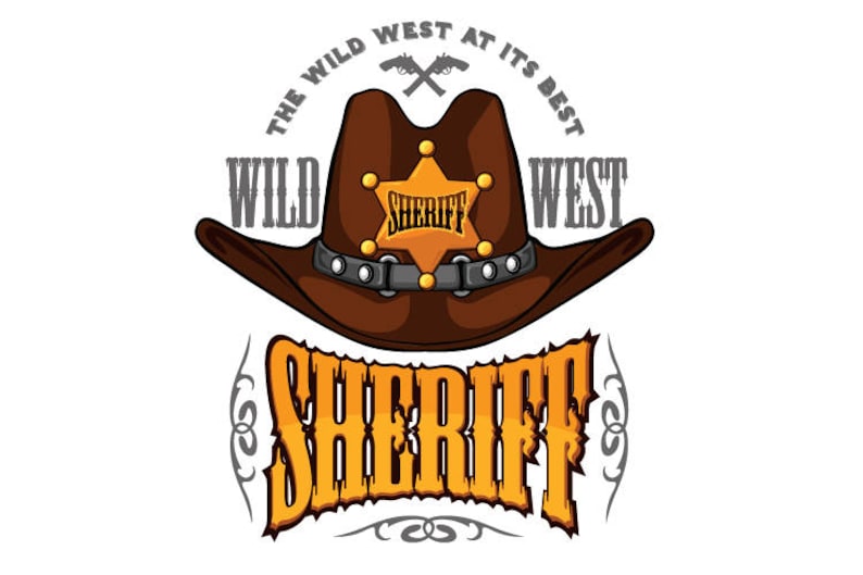 SHERIFF WILD WEST Vintage Western Clipart-vector Clip Art - Etsy