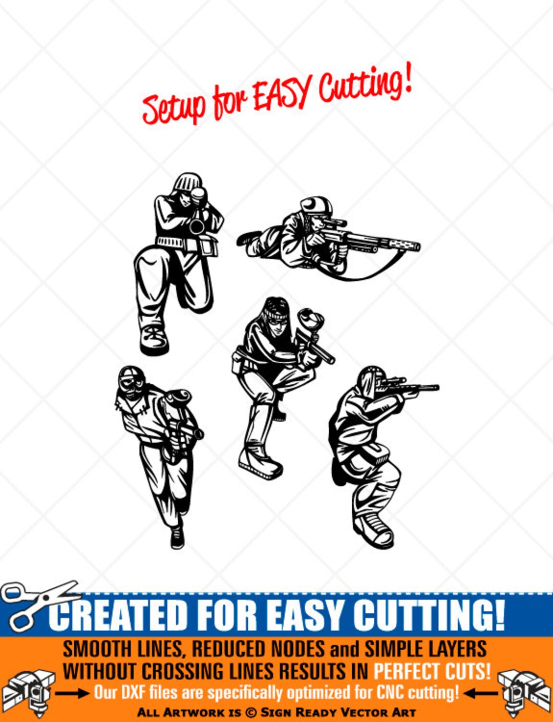 PAINTBALL Clipart vector Clip Art Graphics digital Download Image cut ...