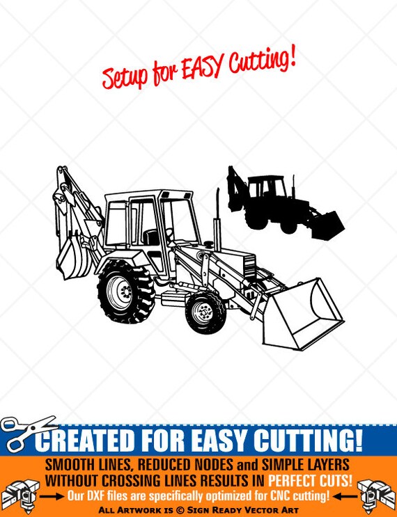 Backhoe Clipart Vector Cross