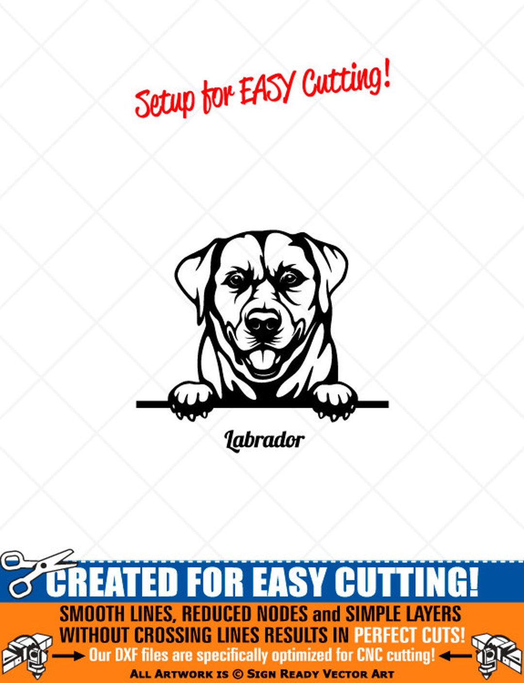 Peeking LABRADOR RETRIEVER Dog Clipart-vector Clip Art Graphics ...