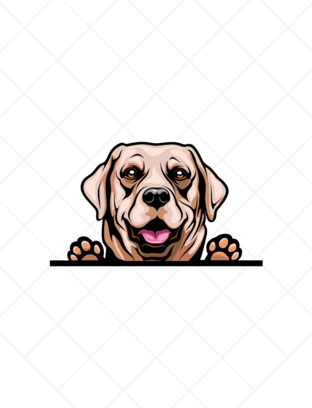 Labrador Retriever Peeking Dog Clipart Svg Eps Png Jpg-vector Clip Art ...