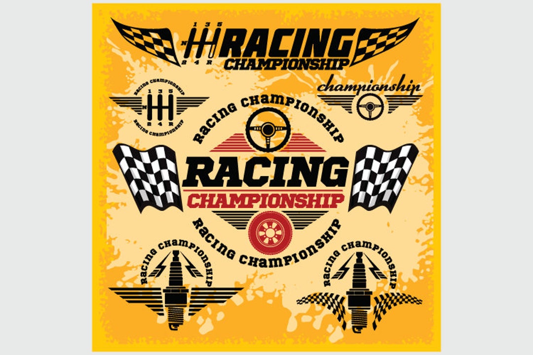 RACING Clipart-checkered FLAG Vector Clip Art Graphics-digital Download ...