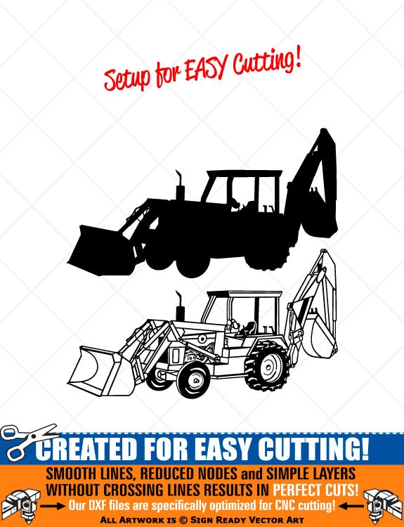 Backhoe Clipart Vector Cross