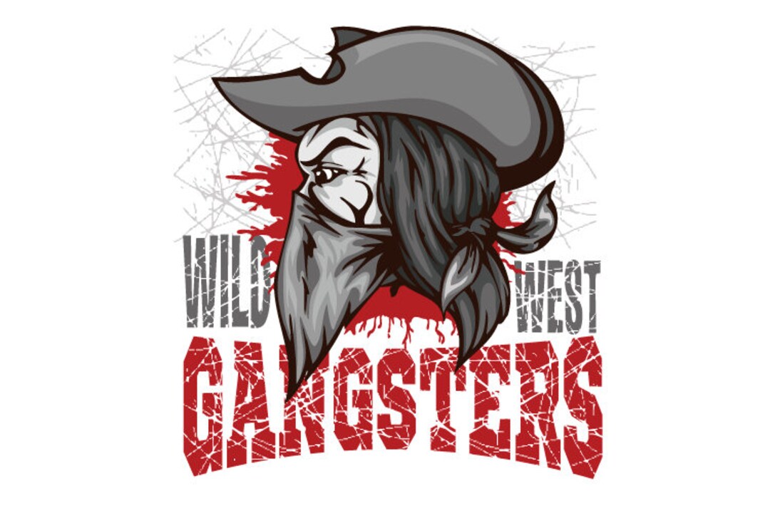WILD WEST GANGSTERS Vintage Western Clipart-vector Clip Art Graphics ...