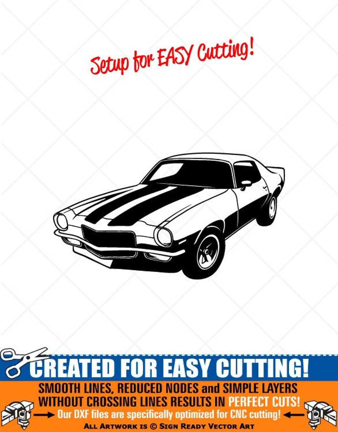 Chevy-chevrolet Camaro Z28 Clipart-vector Clip Art Graphics-digital ...