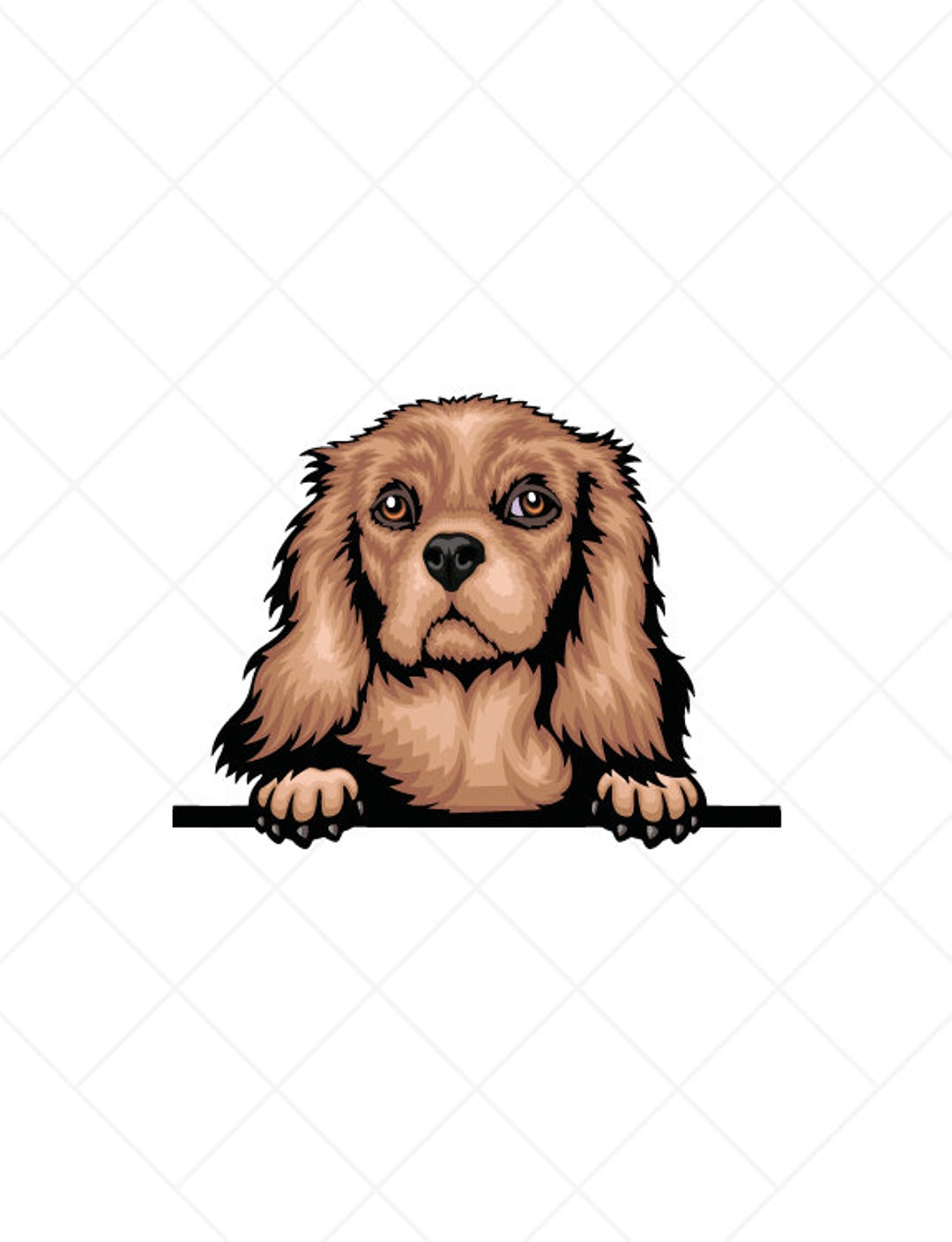 Cocker Spaniel Peeking Dog Clipart Svg Eps Png Jpg-vector Clip Art ...