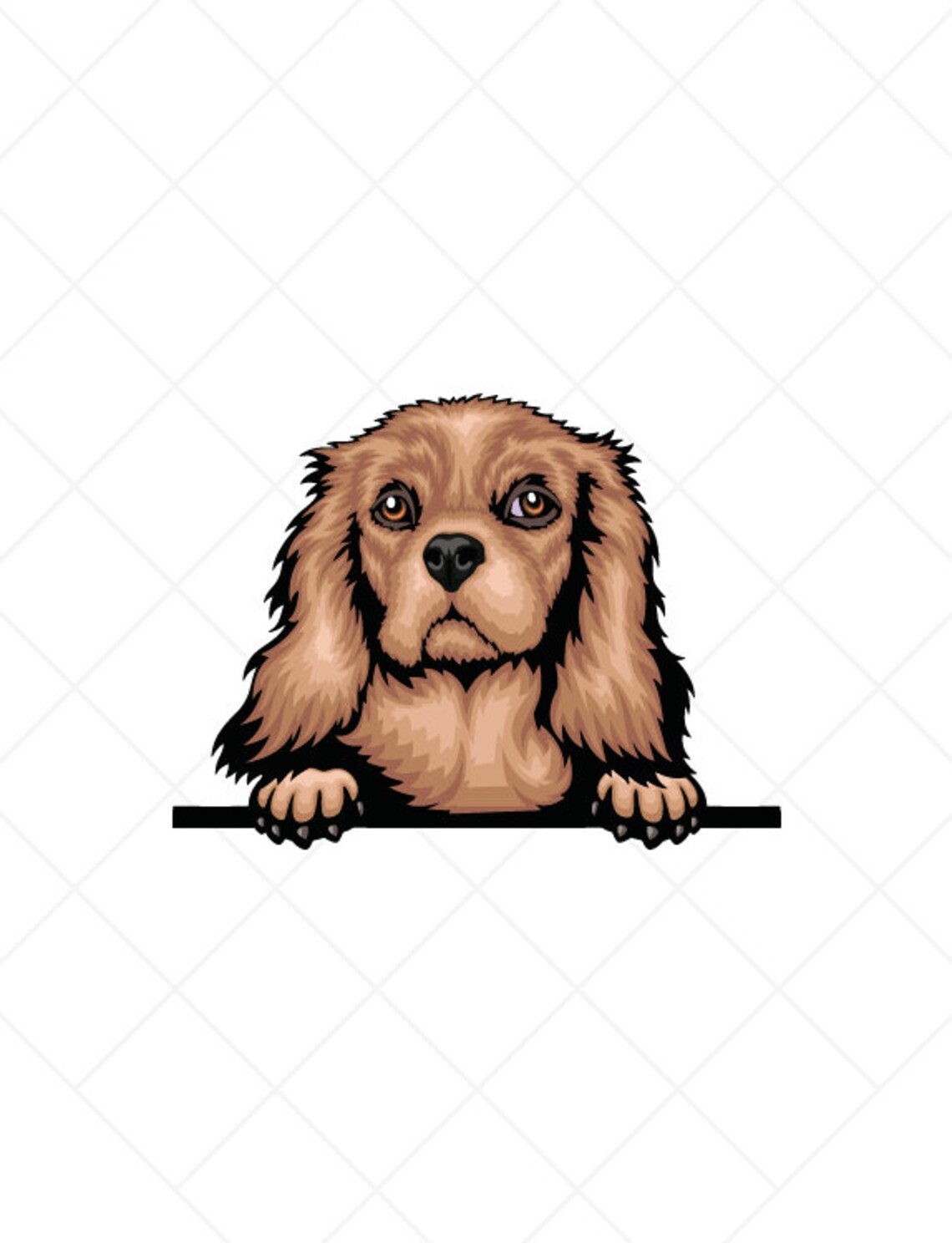 Cocker Spaniel Peeking Dog Clipart Svg Eps Png Jpg-vector Clip Art ...