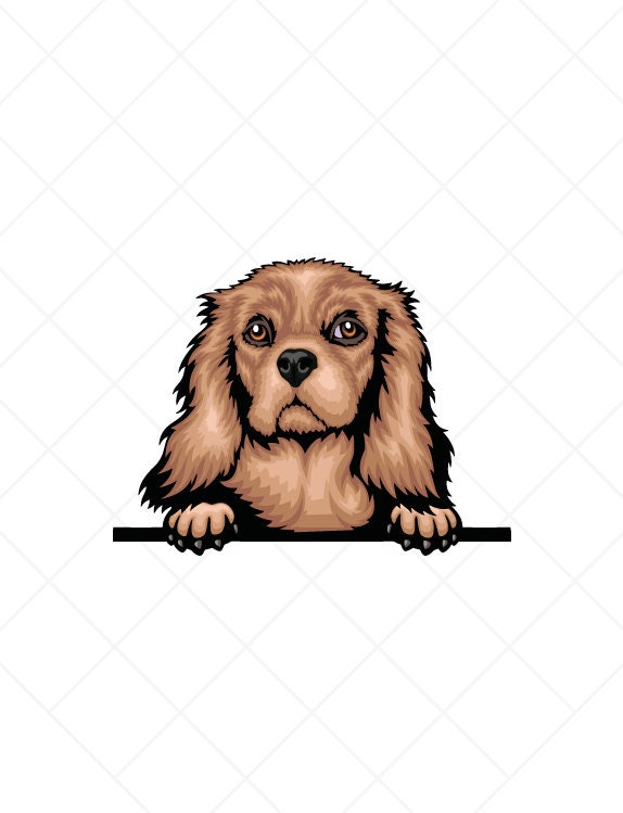 Cocker Spaniel Peeking Dog Clipart svg eps png jpg-Vector Clip - Etsy ...