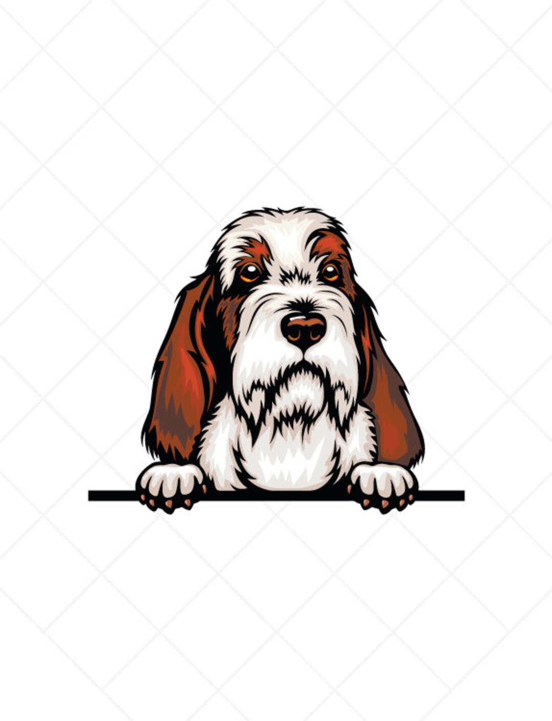 Petit Basset Griffon Vendeen Peeking Dog Clipart Svg Eps Png Jpg-vector ...