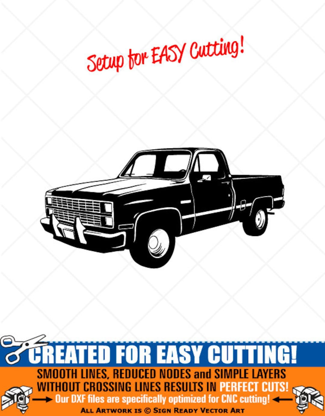 Chevy-chevrolet Silverado C10 1983 Truck SVG Clipart-vector Clip Art ...
