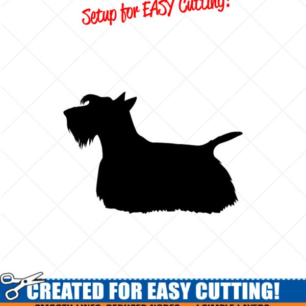 Scottish Terrier Vector Graphics - Etsy