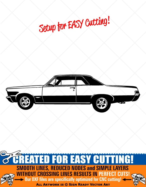PONTIAC GTO 1965 Clipart -vector Clip Art Graphics-digital Download-cut ...