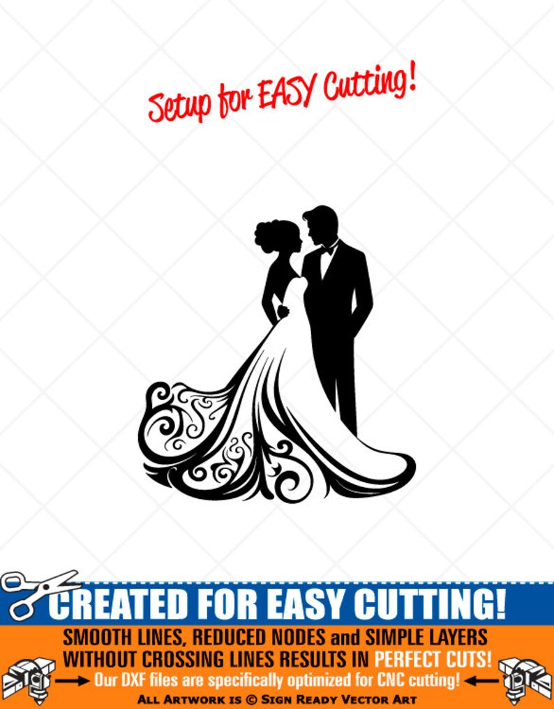Wedding Couple SVG Clipart-vector Clip Art Graphics-digital Download ...