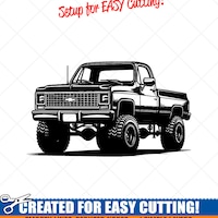 Dually Trailer Pickup Truck Offroad Lifted SVG, Clipart, Files for ...