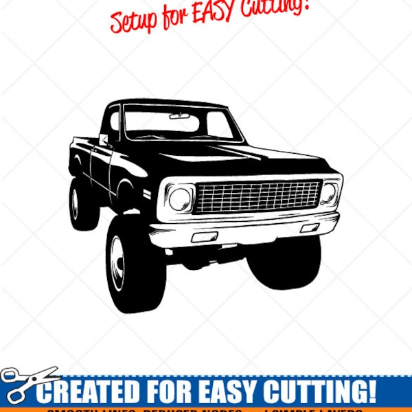 Squarebody Chevy Clipart - Etsy