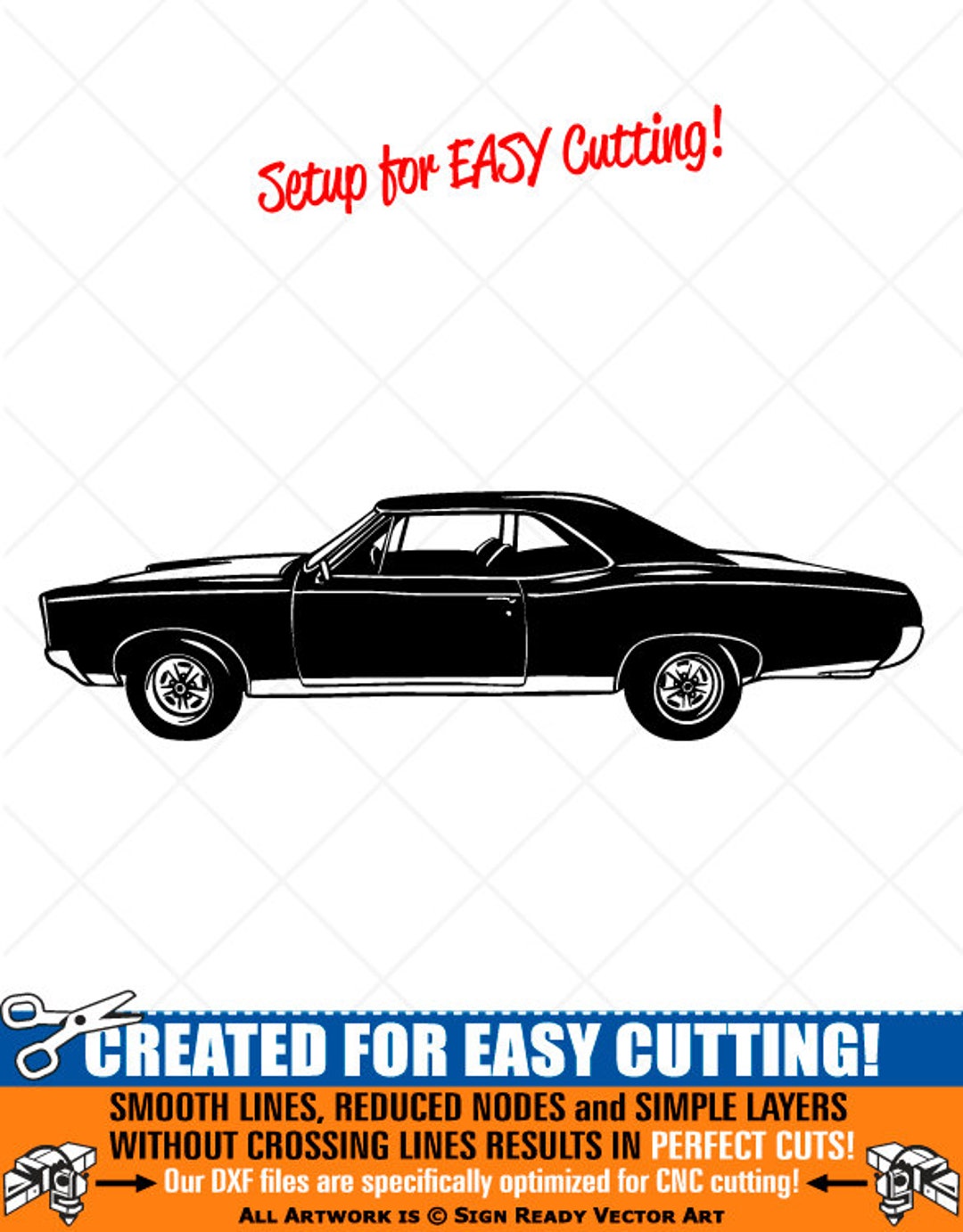 PONTIAC GTO 1967 Clipart vector Clip Art Graphics-digital Download-cut ...