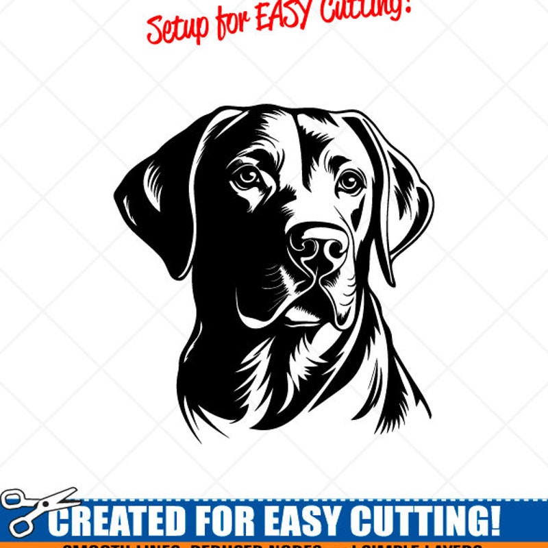 Black Lab Head Silhouette - Etsy