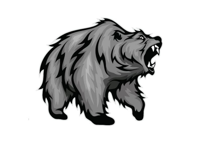 GRIZZLY BEARS MASCOT Sports Team Clipart-vector Clip Art - Etsy