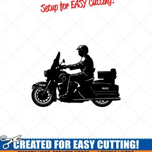 POLICE Motorcycle Clipart-vector Clip Art Graphics-digital Download ...