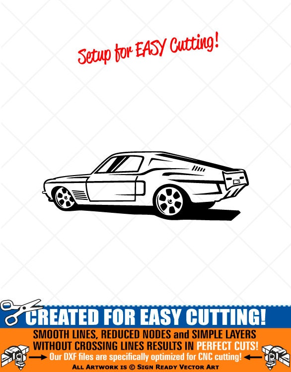FORD Mustang Fastback 1967 SVG Clipart-vector Clip Art Graphics-digital ...