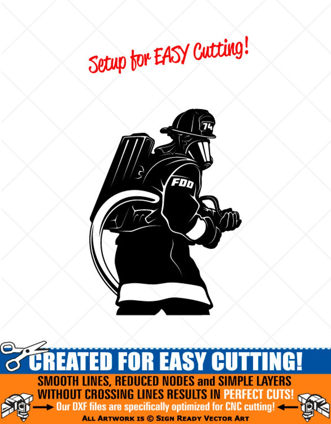 Fireman With Fire Hose Clipart-vector Clip Art Graphics-cut Ready Files ...