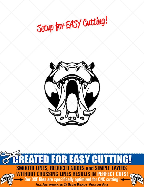 HIPPOPOTAMUS HIPPO Head Clipart-vector Clip Art | Etsy