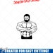 BEARDED MUSCULAR Bodybuilder Clipart-vector Clip Art - Etsy