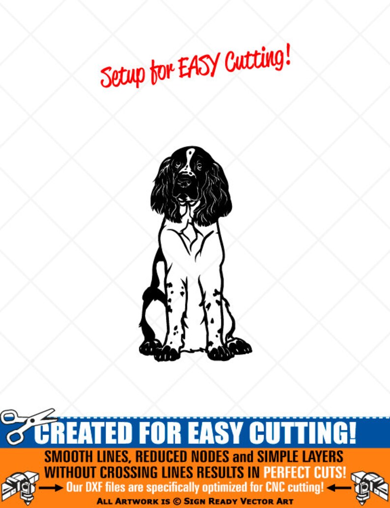 SPRINGER SPANIEL Dog Clipart-vector Clip Art Graphics Download - Etsy