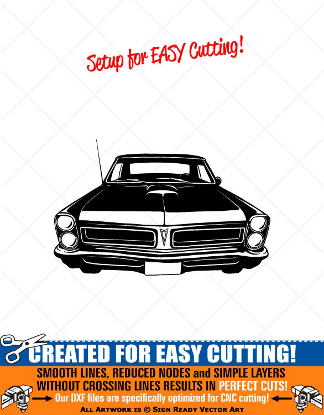 PONTIAC GTO 1965 Clipart -vector Clip Art Graphics-digital Download-cut ...