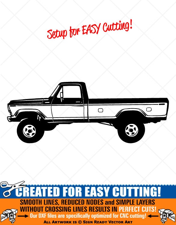 1979 FORD RANGER Truck F250 Clipart-vector Clip Art Graphics-digital ...