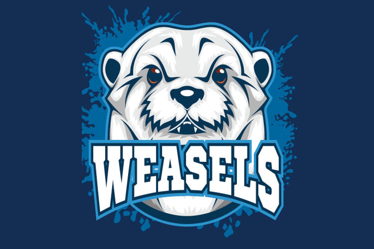 WEASELS MASCOT SPORTS Team Clipart-vector Clip Art - Etsy