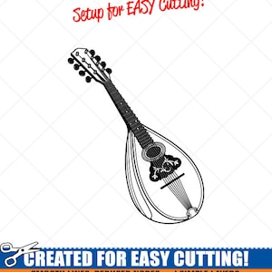 Mandolin SVG Clipart-vector Clip Art-digital Download Image-cut Files ...