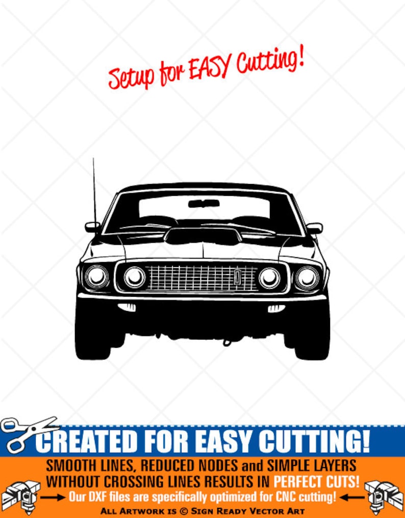 FORD MUSTANG Boss 429 Clipart-Vector Clip Art Graphics-Digital | Etsy