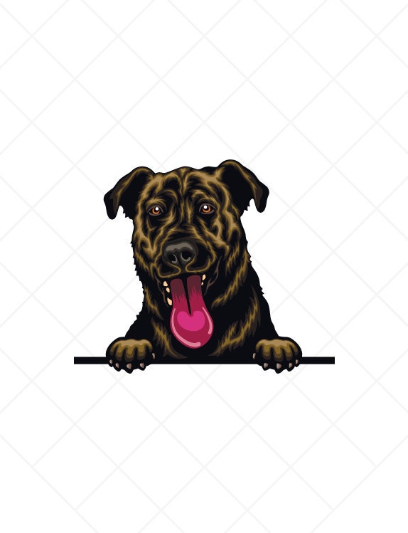 Mountain Cur Peeking Dog Clipart Svg Eps Png Jpg-vector Clip - Etsy
