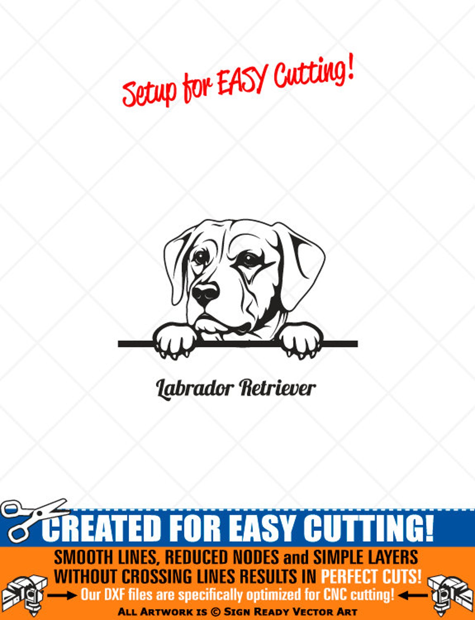 Peeking LABRADOR RETRIEVER Dog Clipart-vector Clip Art - Etsy