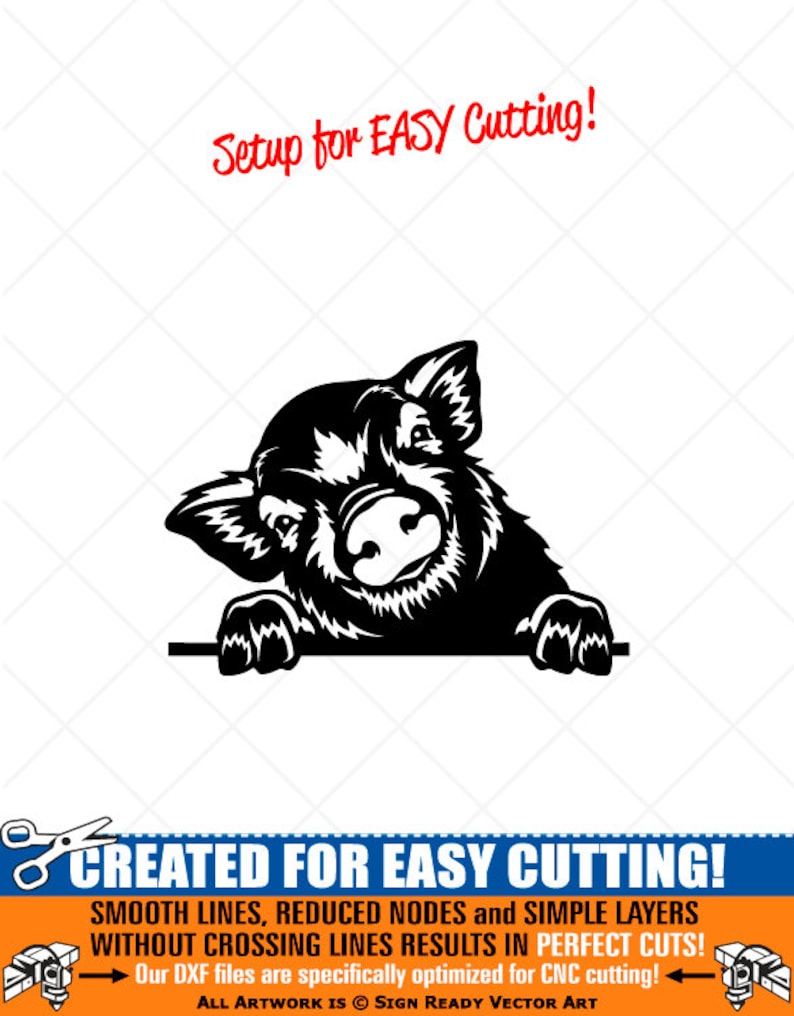 Peeking Baby Pig SVG Clipart-vector Clip Art Graphics-digital - Etsy