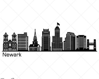 Newark Nj Skyline Svg - Etsy