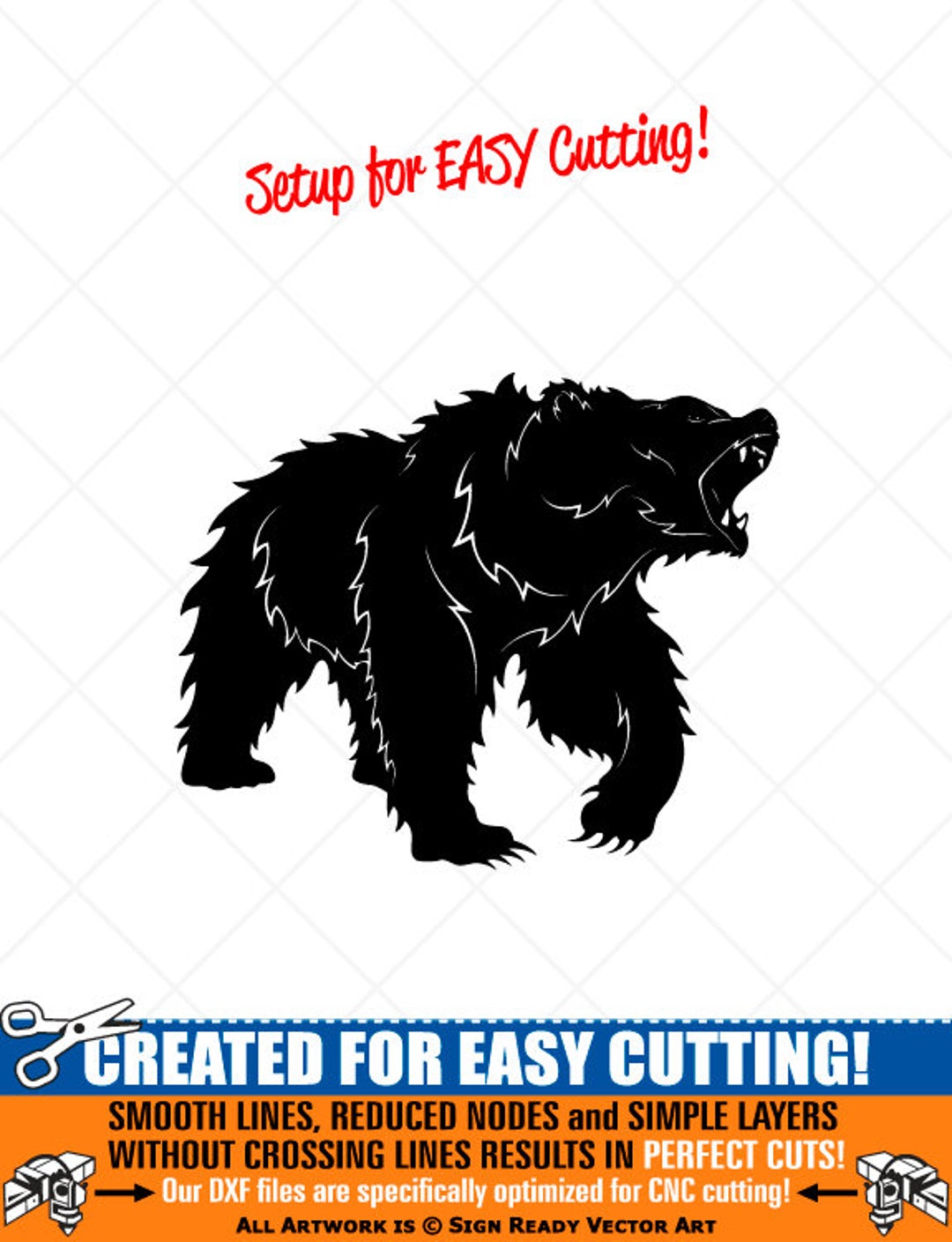 GRIZZLY BEAR Clipart-vector Clip Art Graphics-digital Download-cut ...