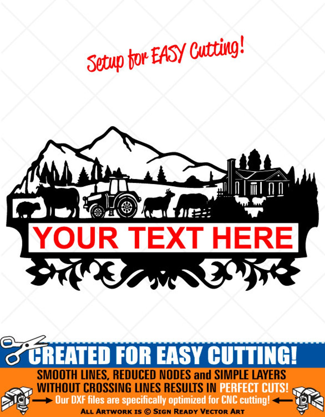 FARM LIFE Stencil Svg-clipart-vector Clip Art Graphics-digital Download ...
