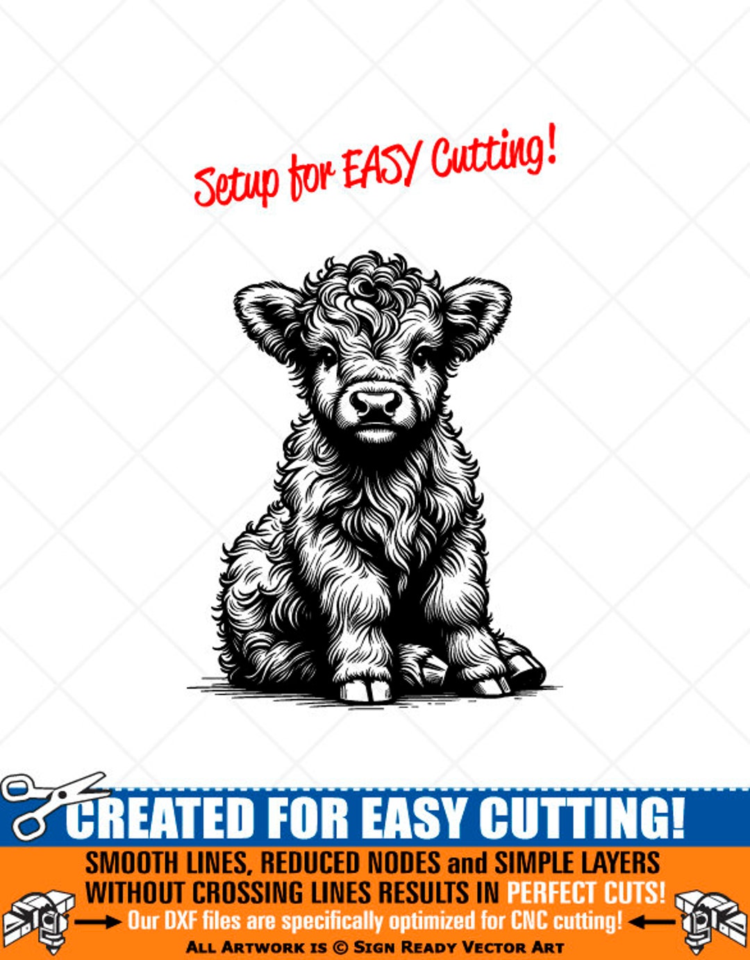Baby Highland Cow SVG Clipart-vector Clip Art Graphics-digital Download ...