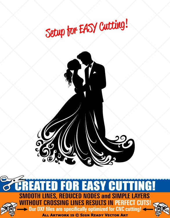 Wedding Couple SVG Clipart-vector Clip Art Graphics-digital Download ...