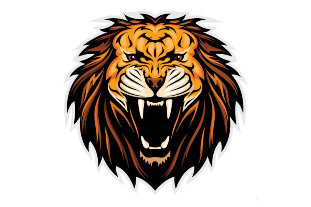 LIONS MASCOT SPORTS Team Clipart-vector Clip Art Graphics-digital Image ...