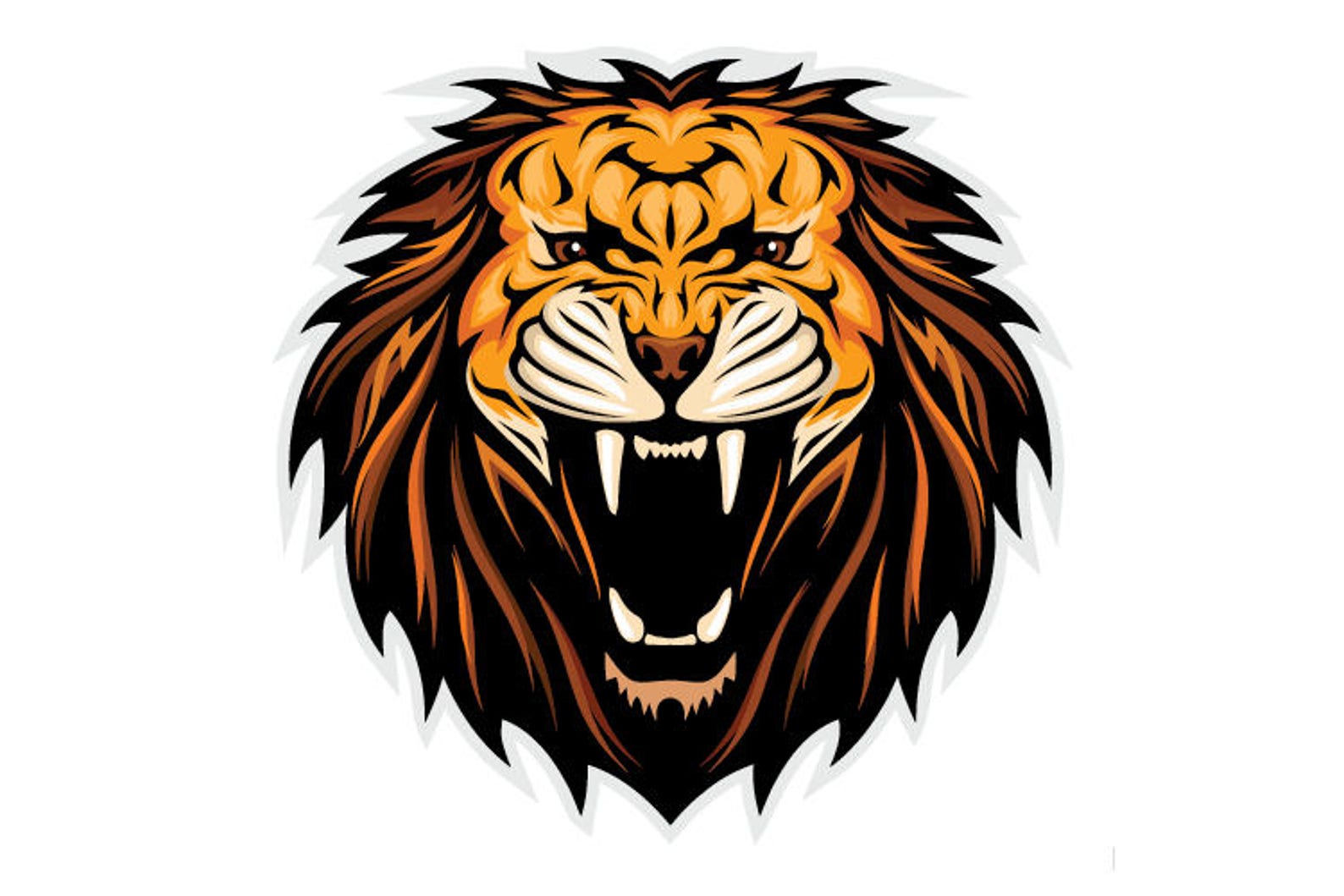 LIONS MASCOT SPORTS Team Clipart-vector Clip Art | Etsy